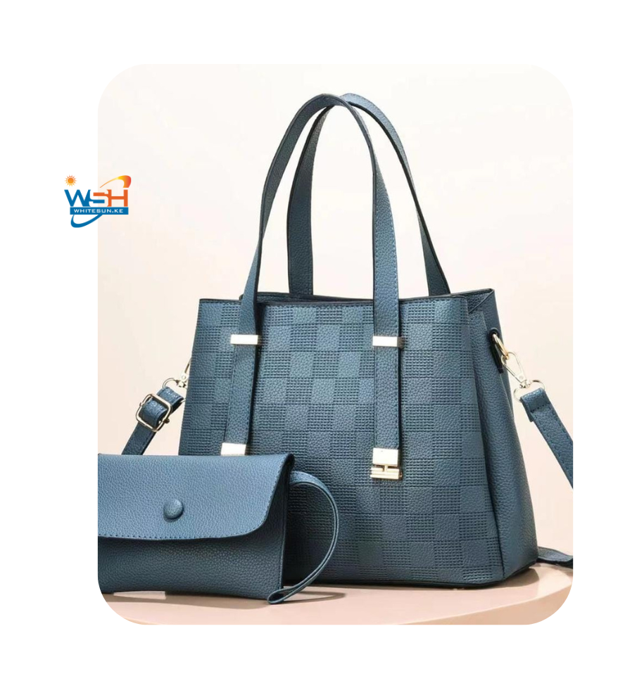 Checkered Blue Handbag